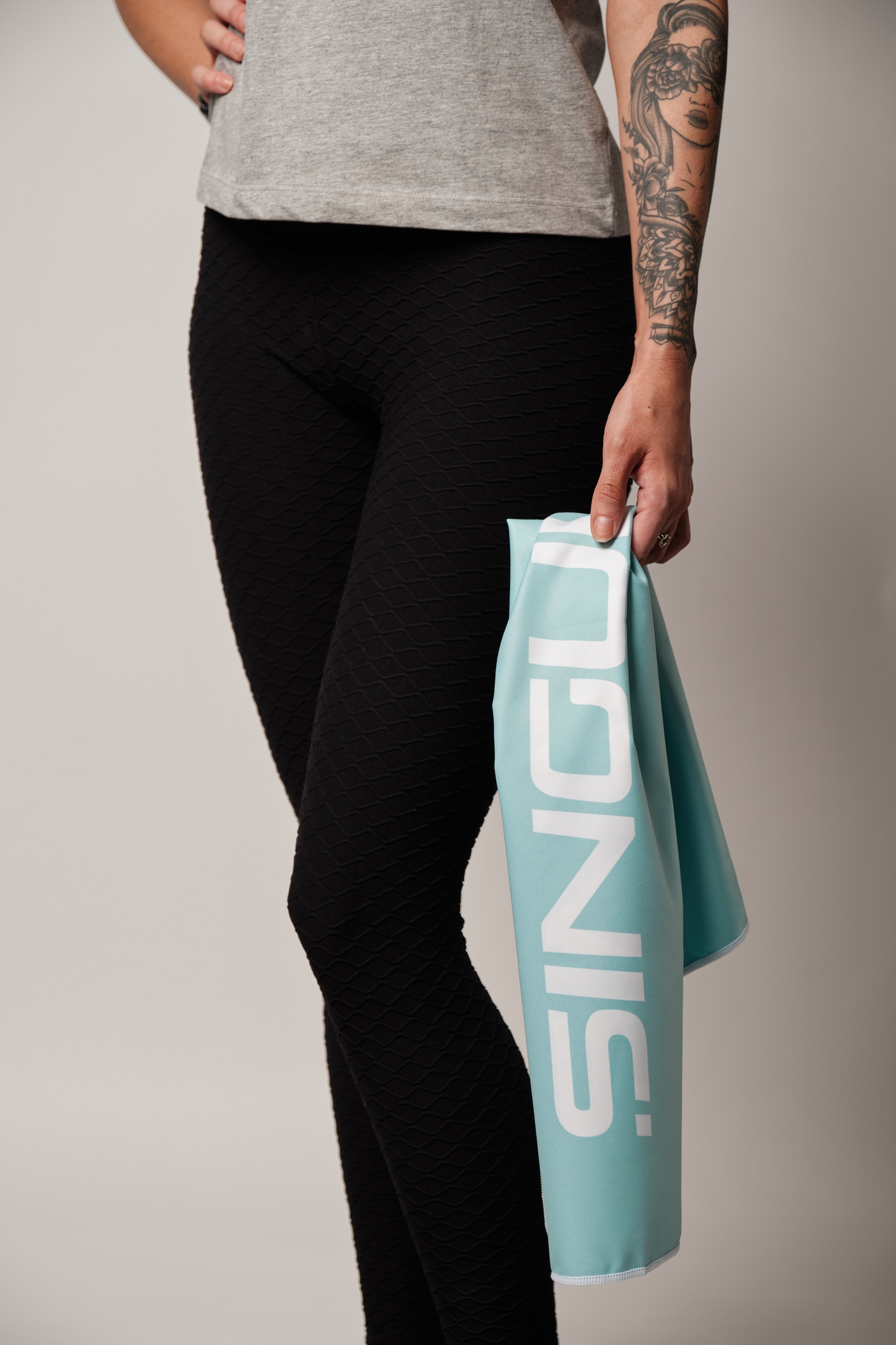 Suede Microfibre Towel - Light Blue | Workout Gym Towel – Singular Official